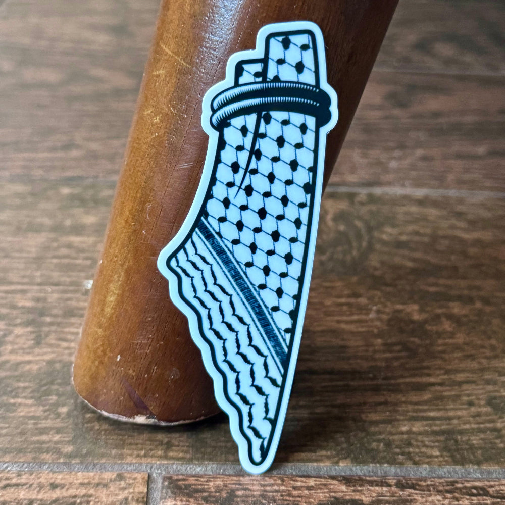 Keffiyeh Map of Palestine Vinyl Sticker – Symbol of Resistance and ...
